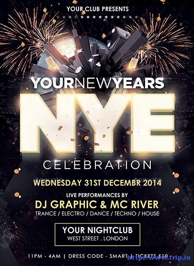 NYE-New-Years-Party-Flyer - Frip.in