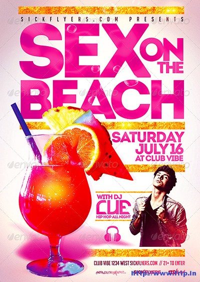 Sex On The Beach Flyer Templatees