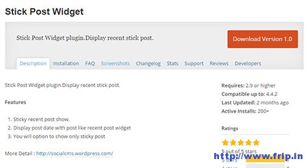 Stick-Post-Widget - Frip.in