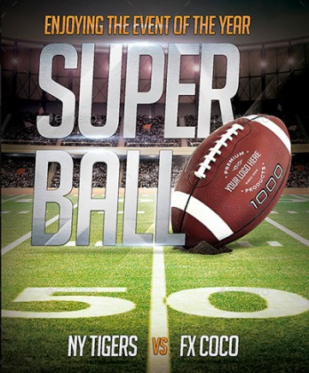 50 Best Super Bowl Flyer Print Templates 2016 - Frip.in