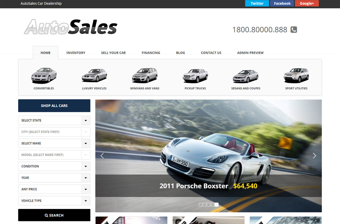 AutoSales WordPress Car Dealer Theme - Frip.in