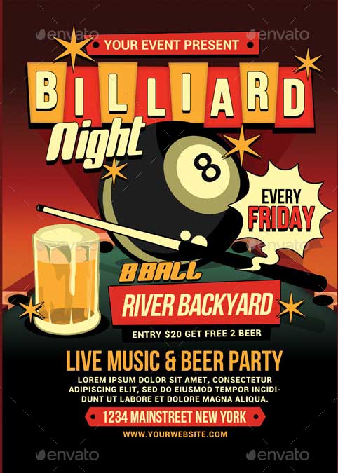 10 Best Billiard Tournament Flyer 2026 - Frip.in
