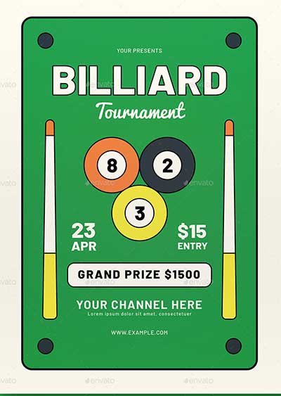 10 Best Billiard Tournament Flyer 2026 - Frip.in