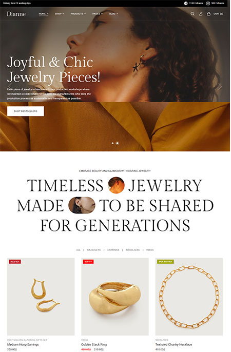 20 Best Jewelry WordPress Themes 2026 - Frip.in