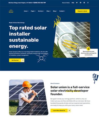 10 Best Solar Energy Website Template 2025 - Frip.in