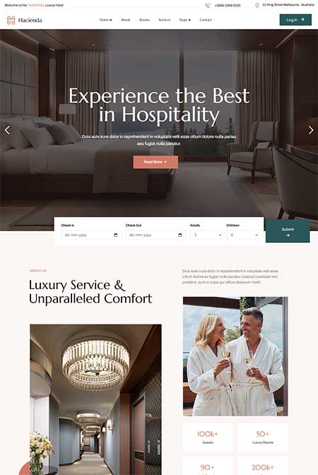 20 Best WordPress Hotel Themes 2025 - Frip.in