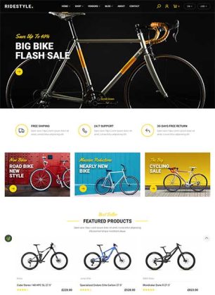 12 Best Bike Store WordPress Theme 2025 - Frip.in