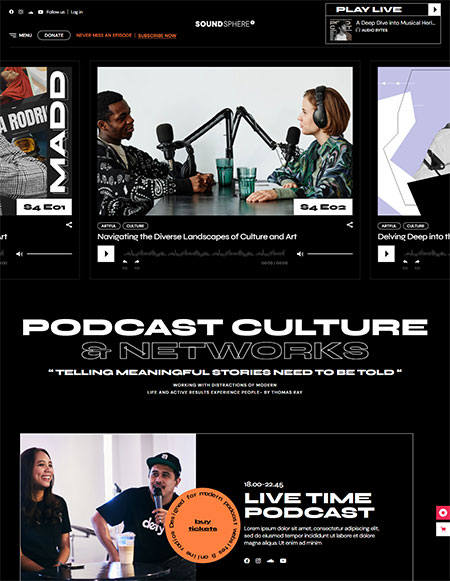 10 Best Podcast WordPress Theme 2025 For Creators - Frip.in