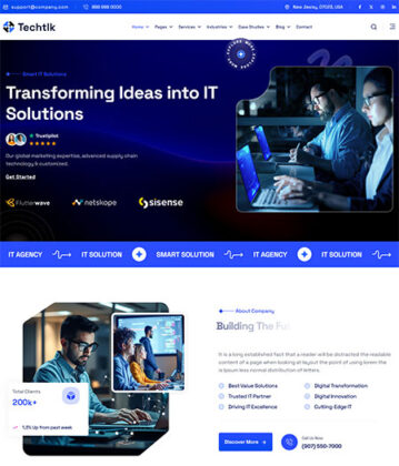 20 Best IT Solutions WordPress Themes 2026 - Frip.in