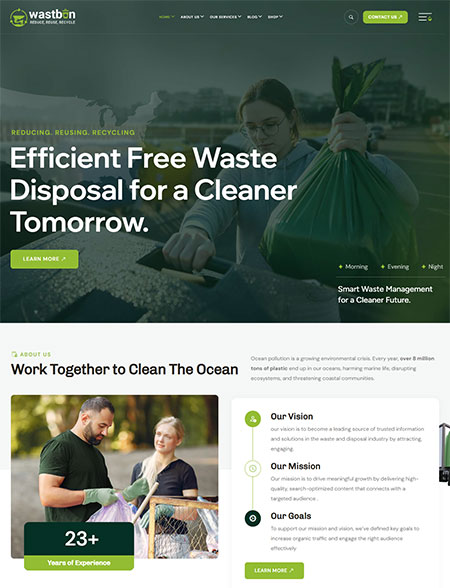 10 Best Waste Management WordPress Theme 2026 - Frip.in