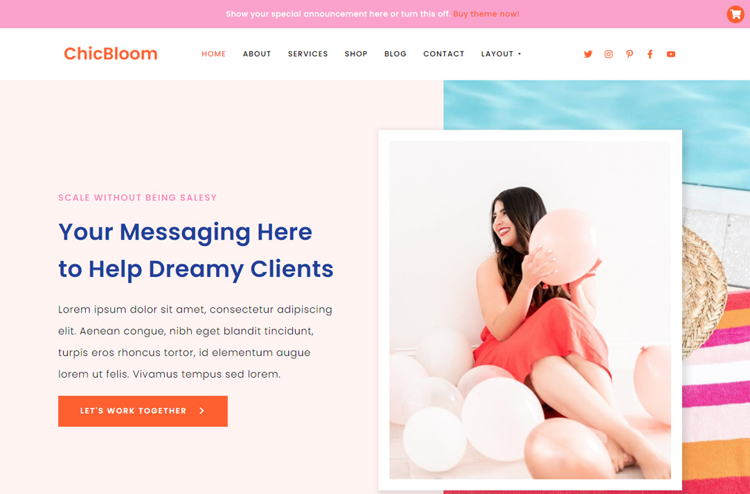 ChicBloom WordPress Theme By Bluchic Themes - Frip.in
