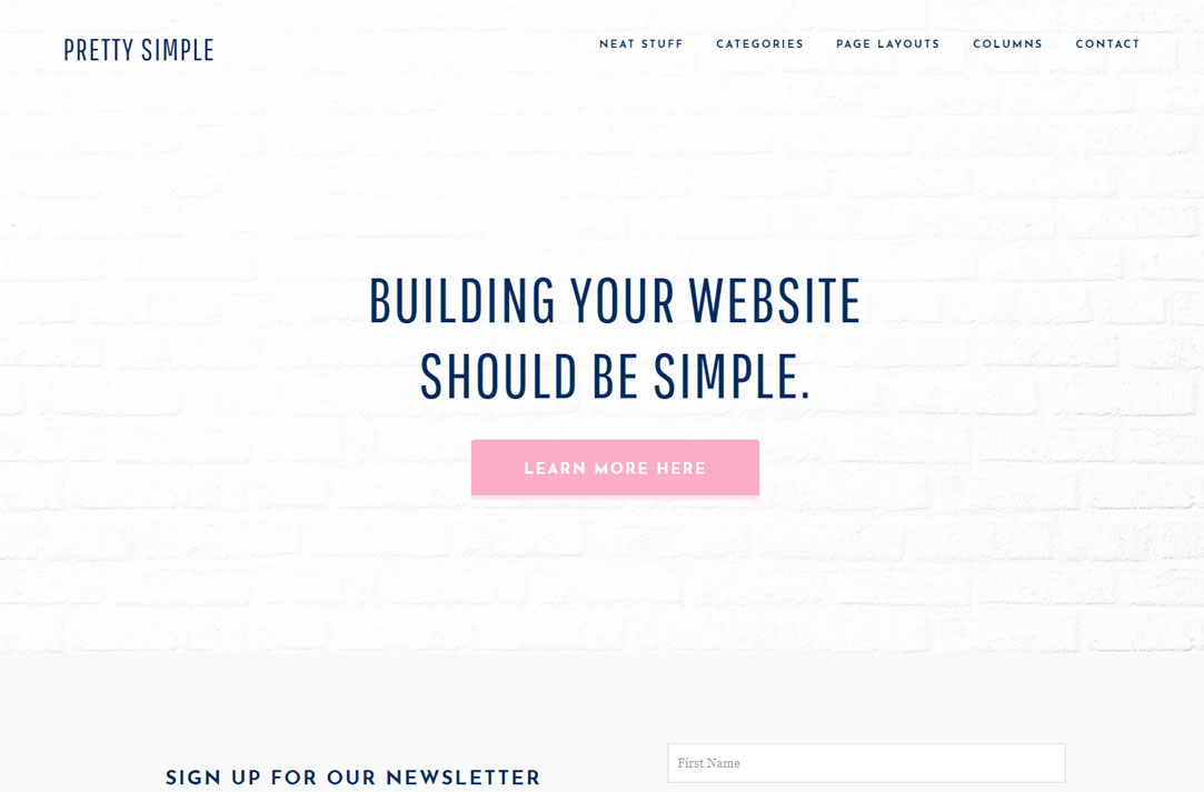 Pretty Simple WordPress Theme By Prettydarncute Themes - Frip.in